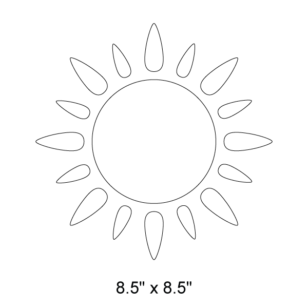 Sun Stencil Printable
