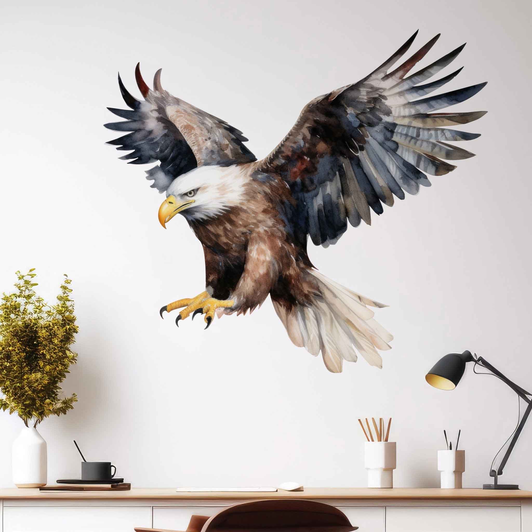 Bald Eagle Wall Sticker - Laptop - Car Decal