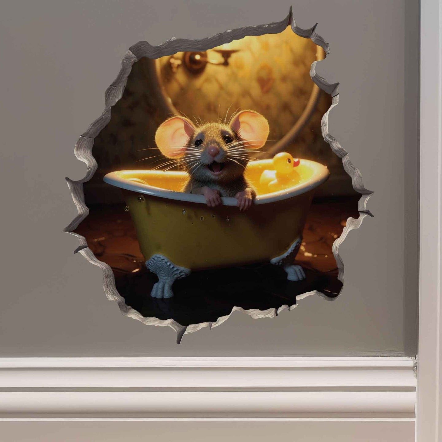 Mouse Hole Wall Decals