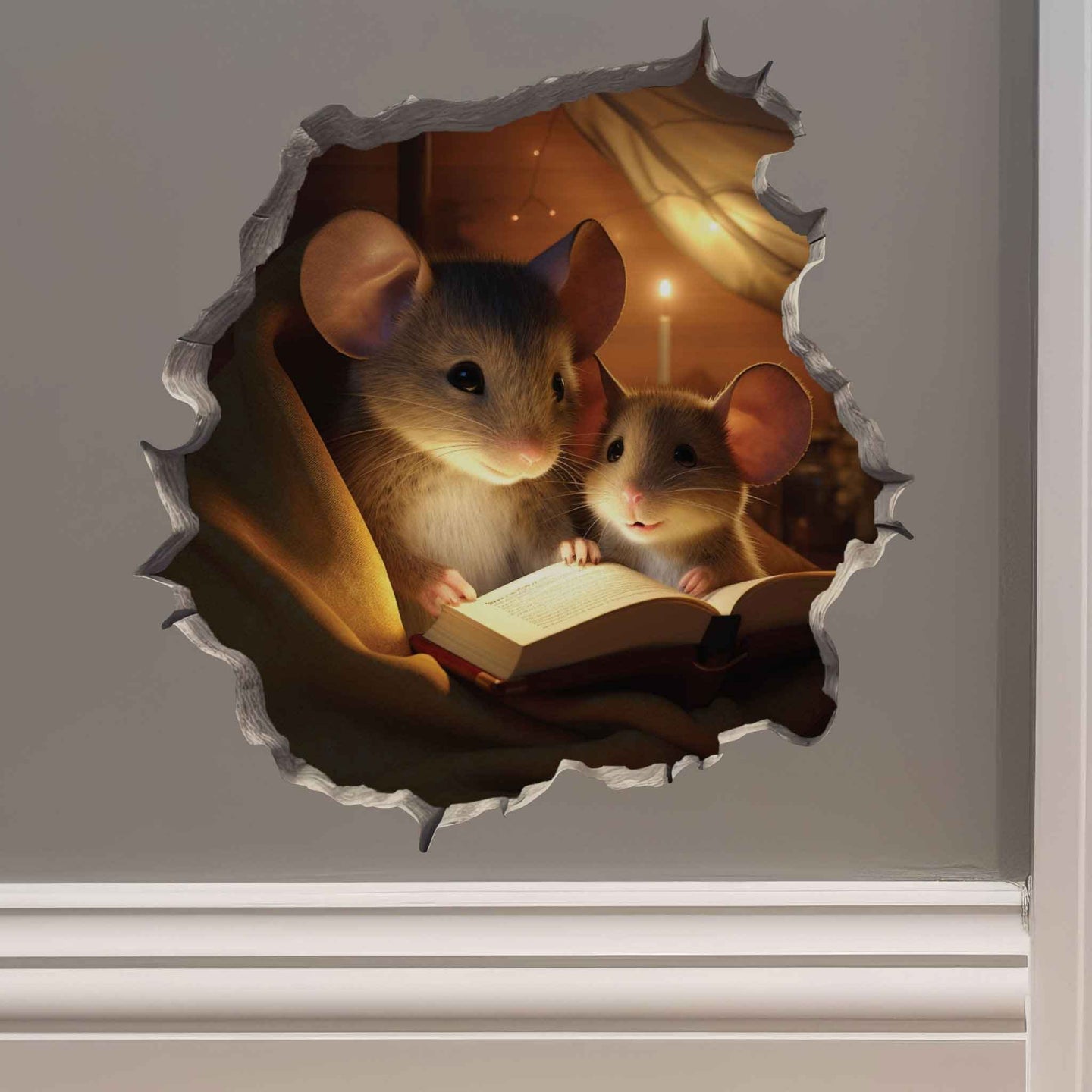 Mouse Hole Wall Decals