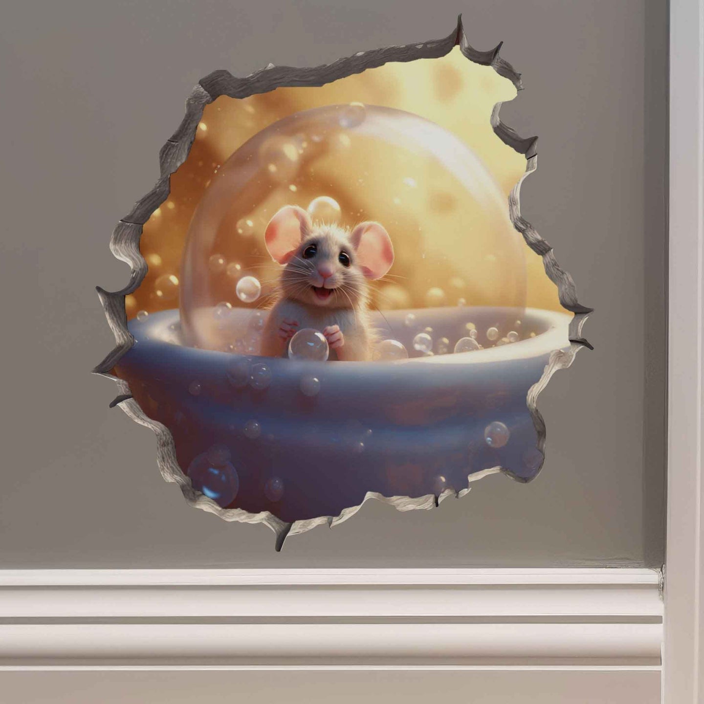 Mouse Hole Wall Decals