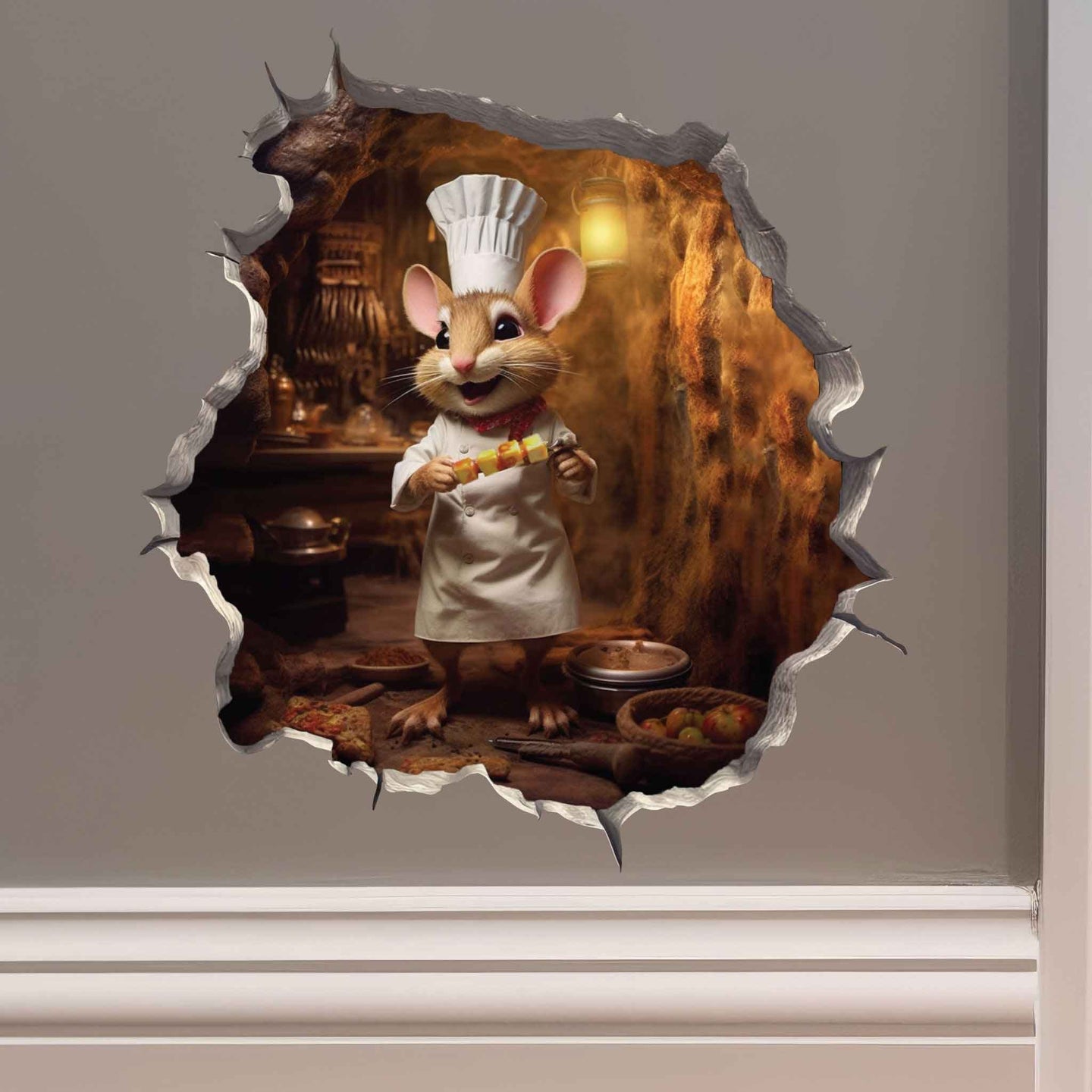 Mouse Hole Wall Decals