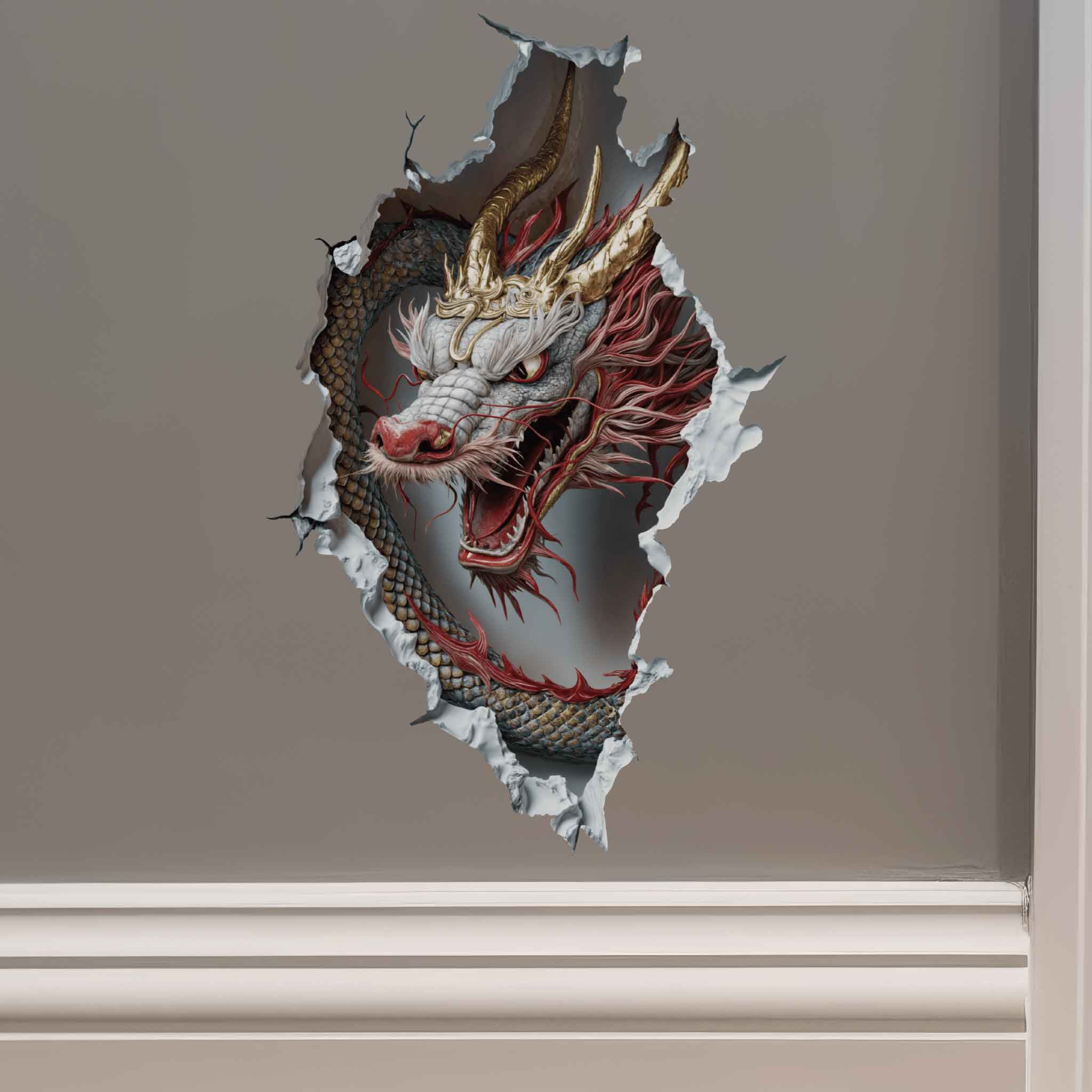 Chinese Dragon Hole Decal