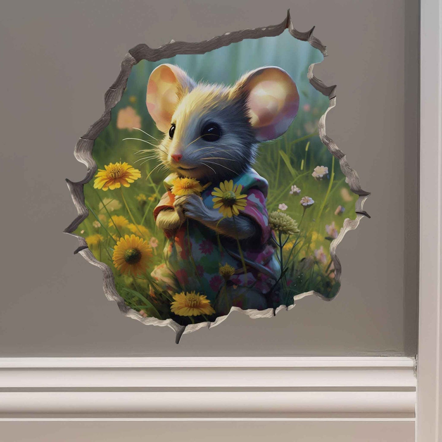 Mouse Hole Wall Decals