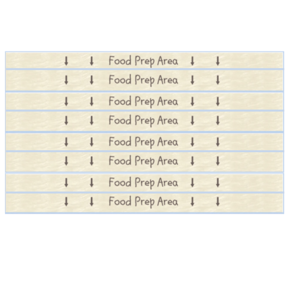 Food Prep Area Signs - Set of 8 (CORPORATE ONLY)