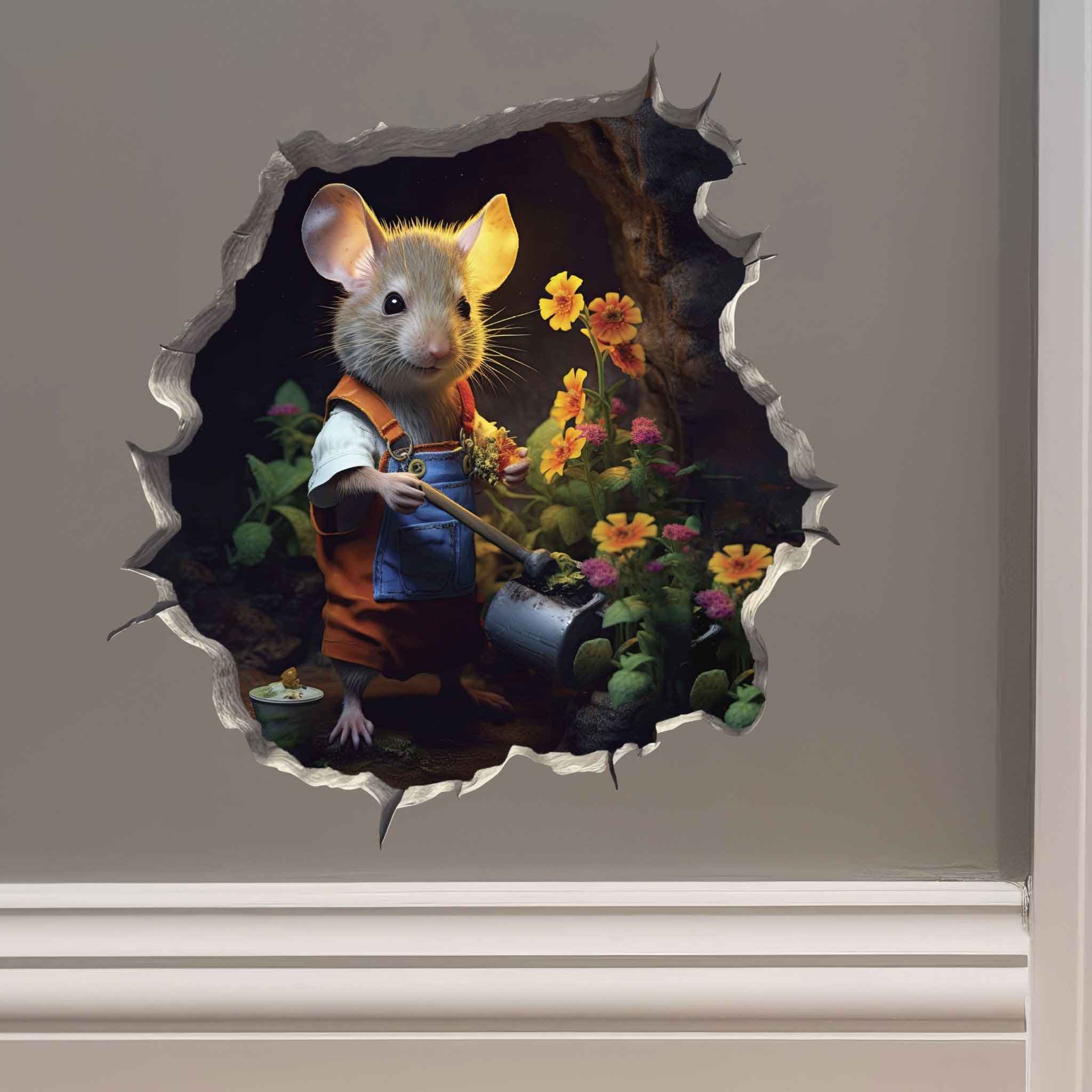 Gardener Mouse Hole Decal