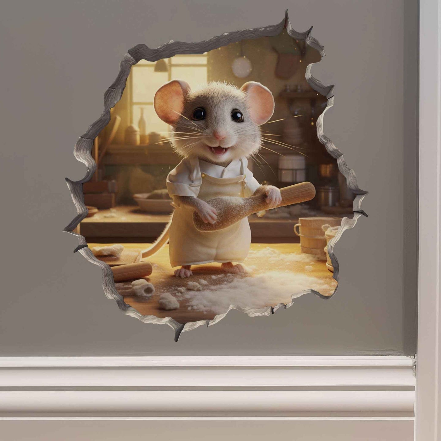 Mouse Hole Wall Decals