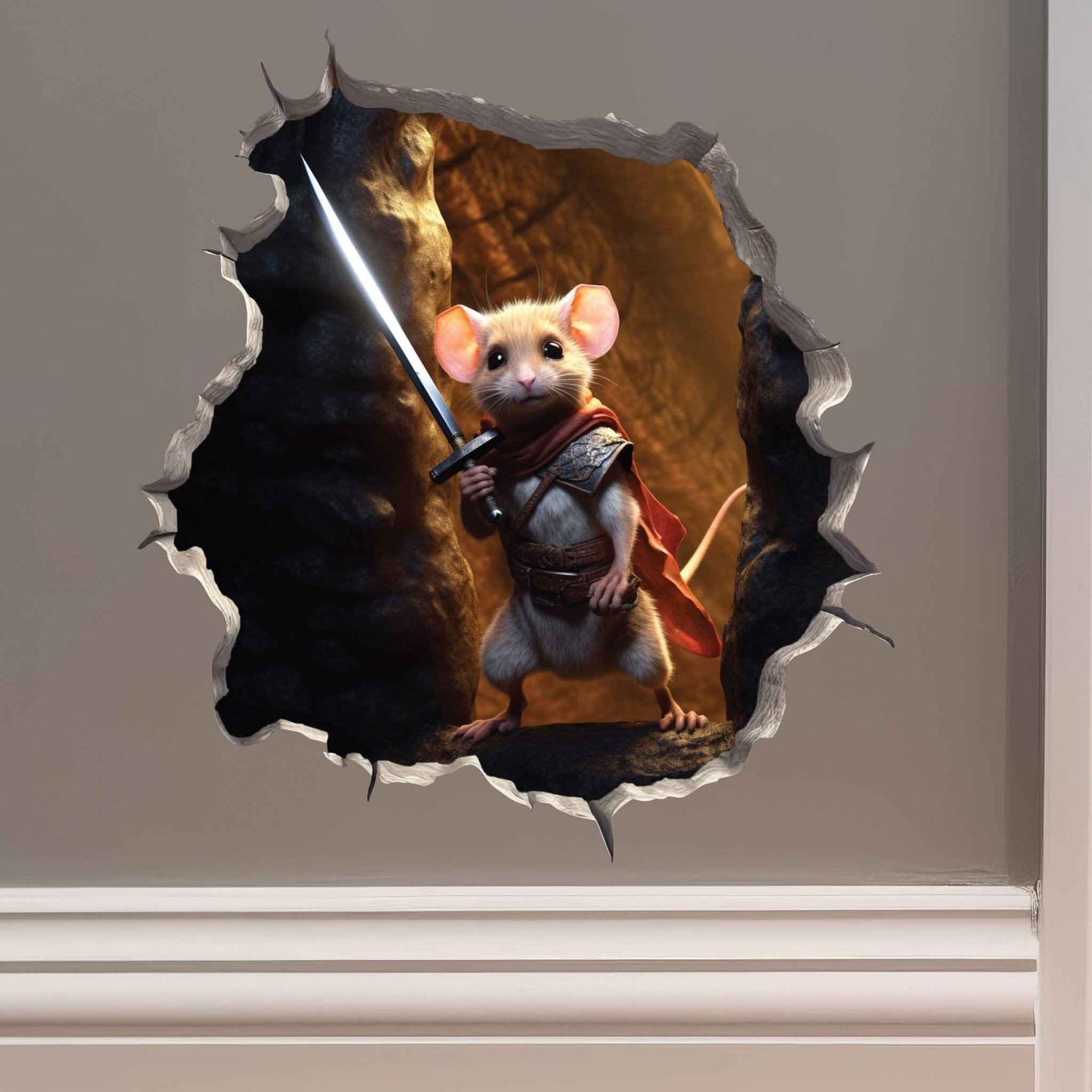 Mouse Hole Wall Decals