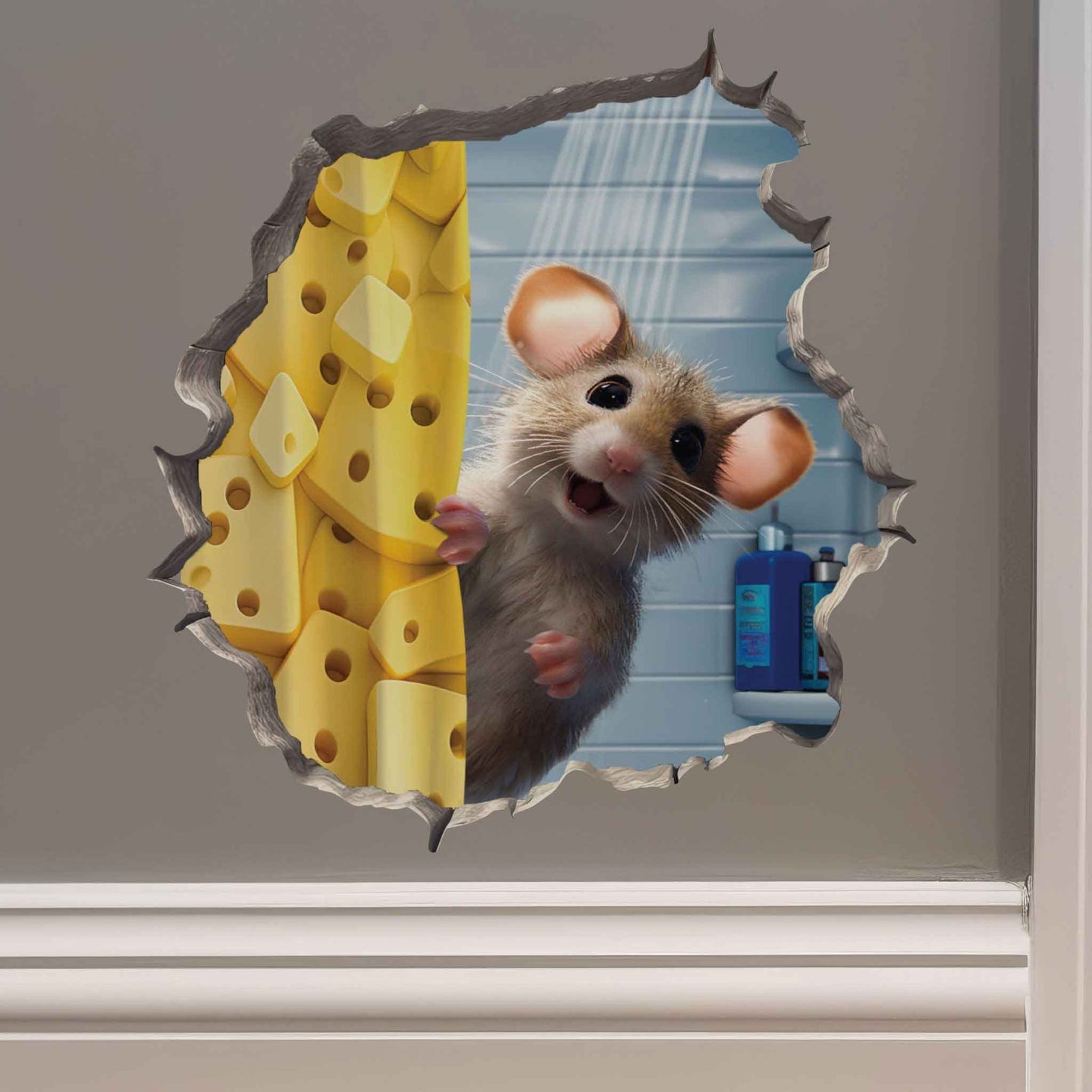 Mouse Hole Wall Decals