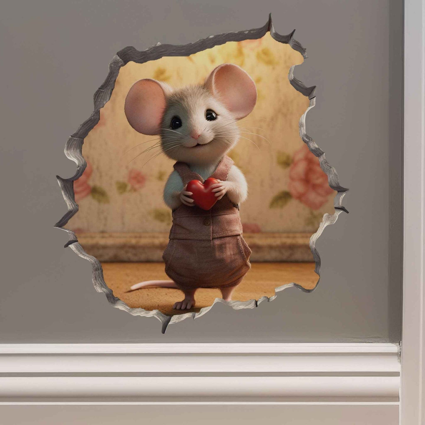Mouse Hole Wall Decals