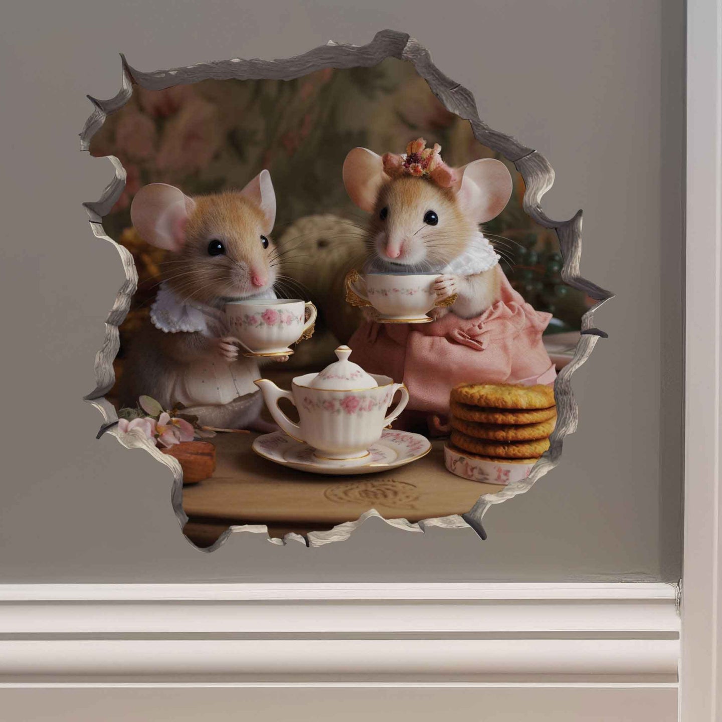 Mouse Hole Wall Decals