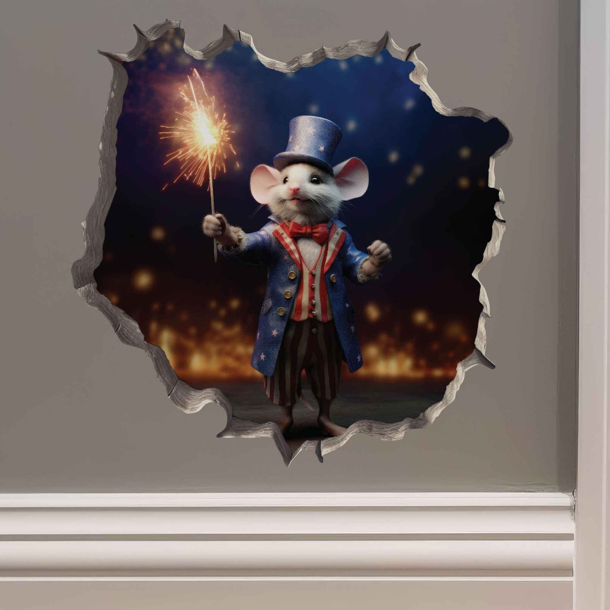 Uncle Sam Mouse Hole Decal