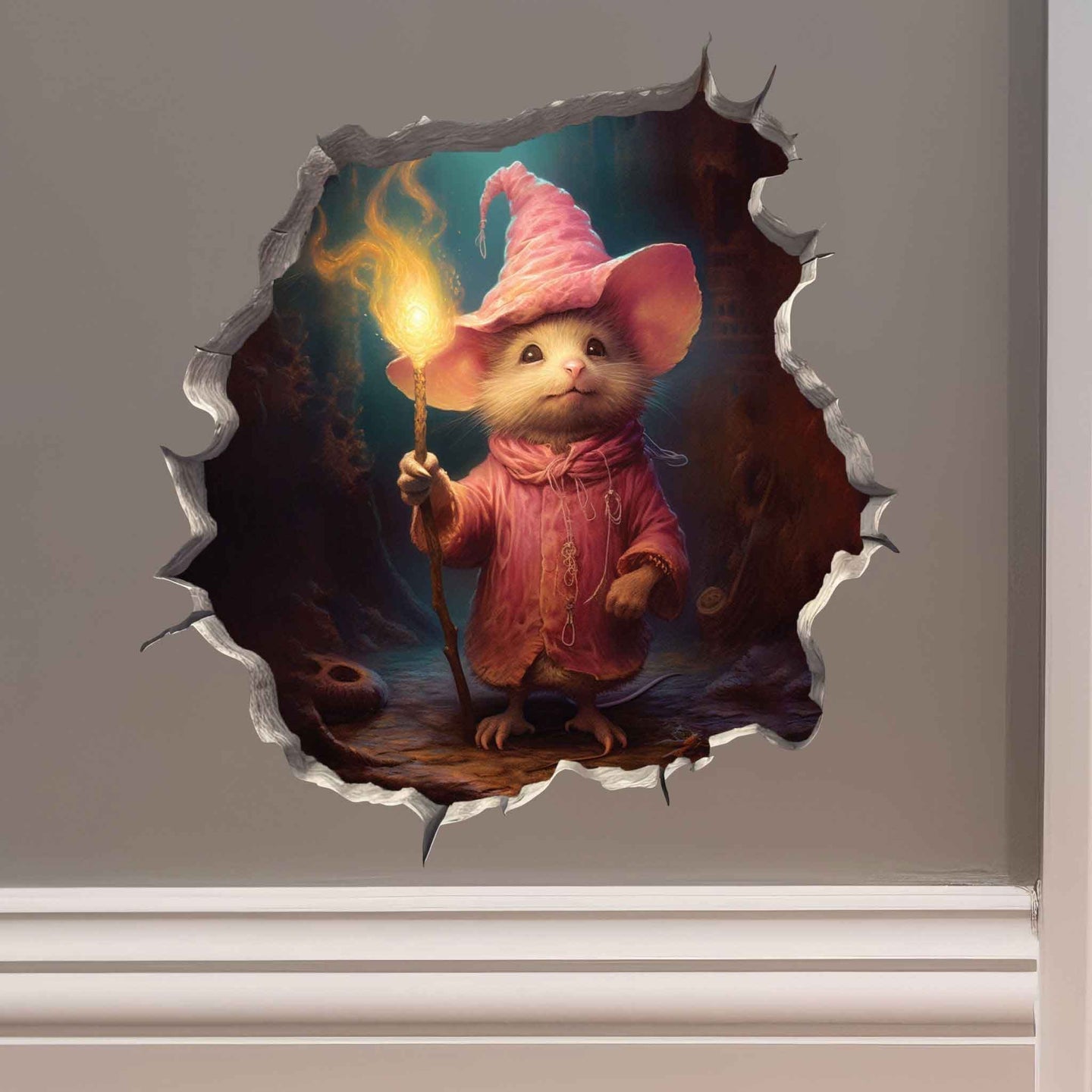 Mouse Hole Wall Decals