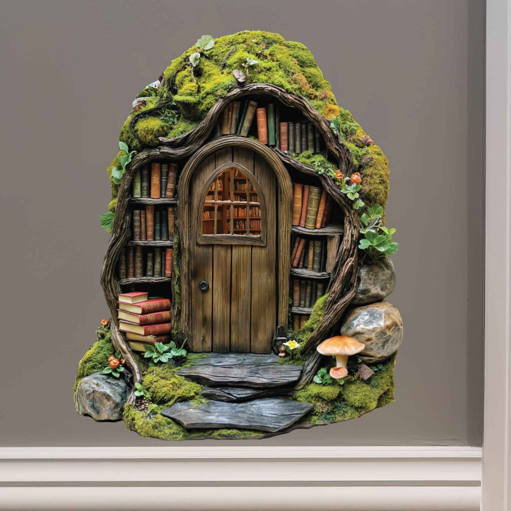 Library Fairy Door Decal
