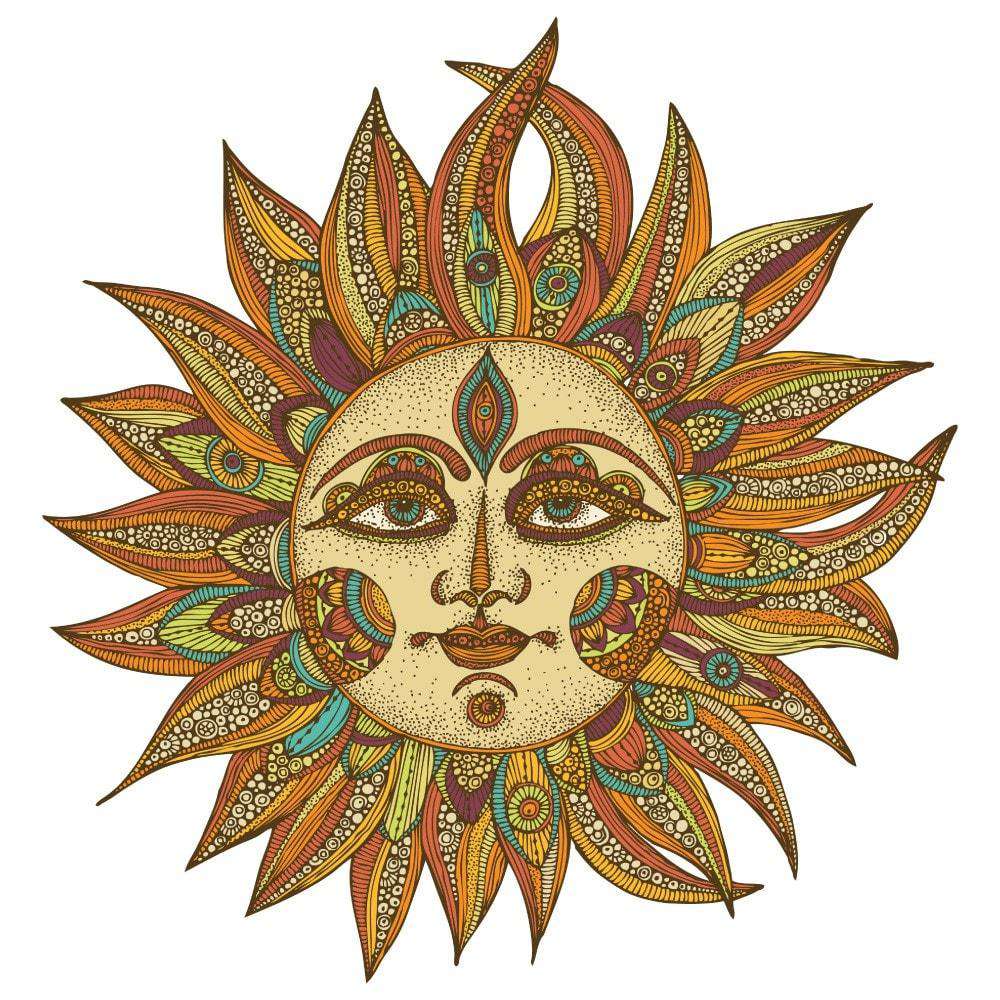 Hippie Sun Art