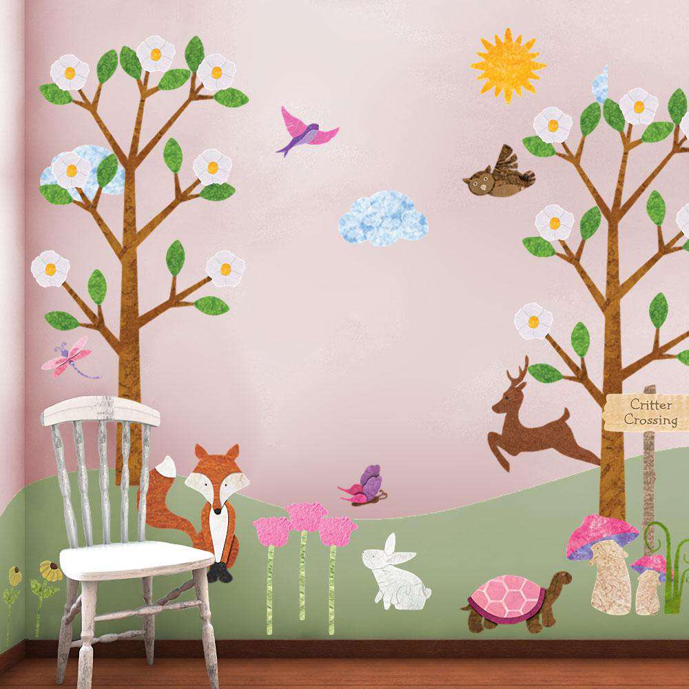 Forest Friends (for Girls) Wall Sticker Kit - Forest Animal Decals - J
