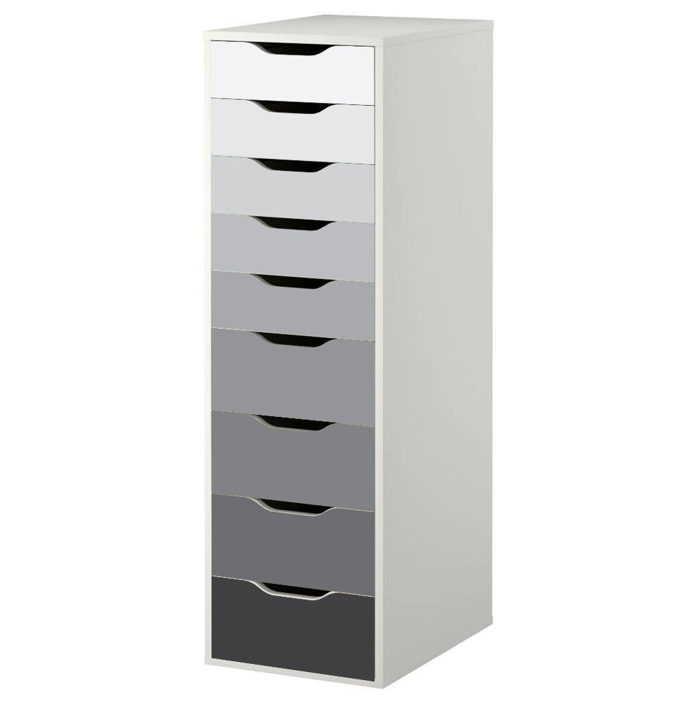 Grey Ombre Decal Set for IKEA Alex Drawer Unit