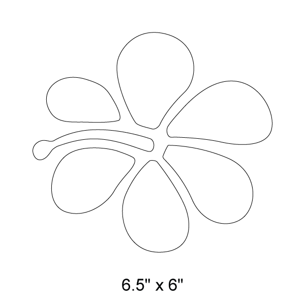 Printable Hibiscus Stencil